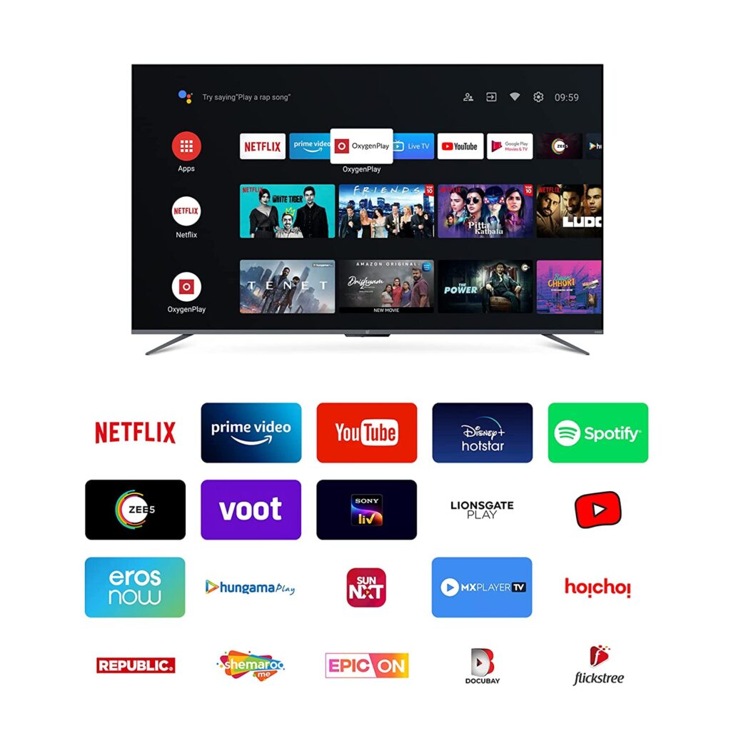 OnePlus Smart TV U Series 55U1S MT9612 Android 10.0 Direct LED 2GB(DDR4 ...